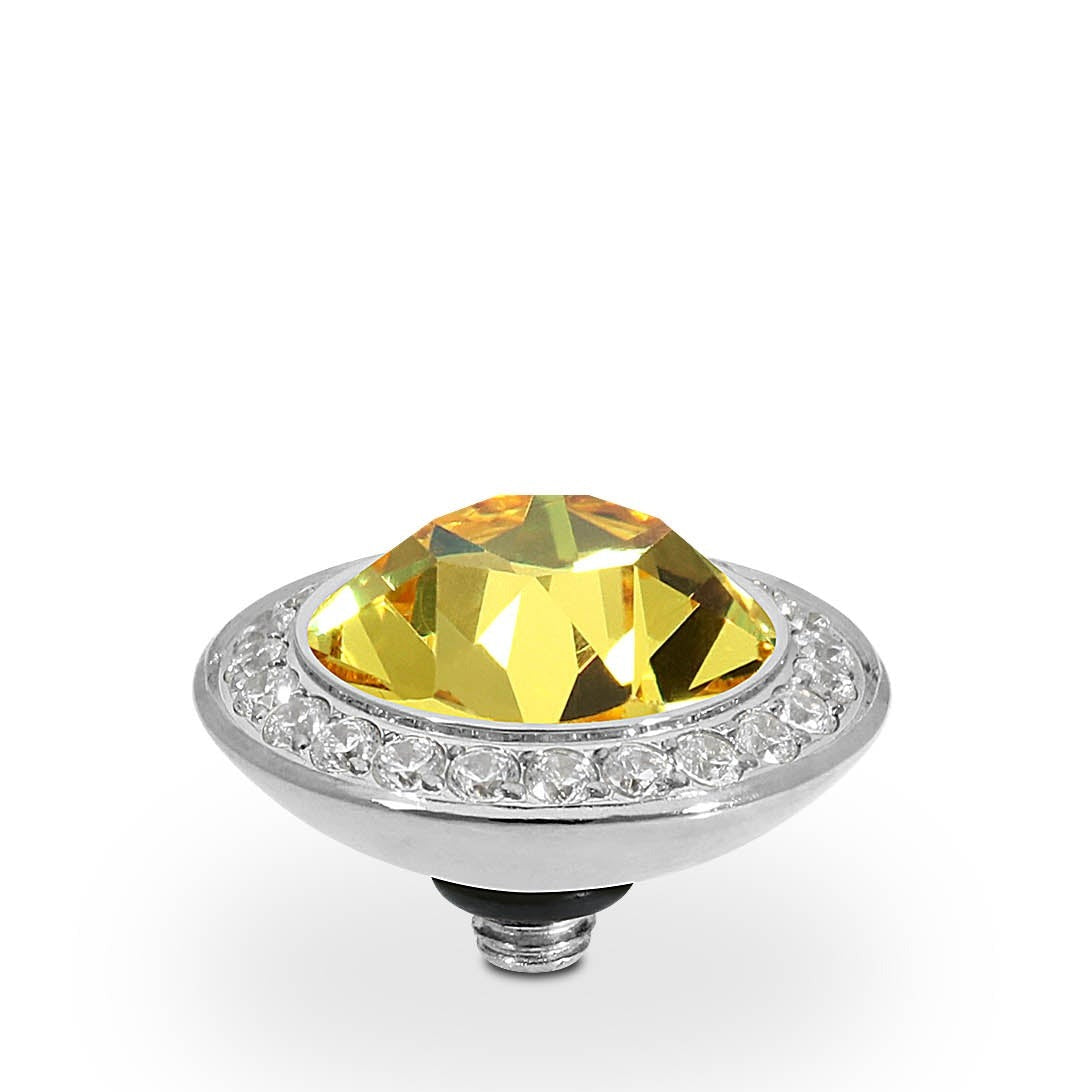 Qudo 13mm Light Topaz Tondo Deluxe in Steel – Cherry Soda Jewellery